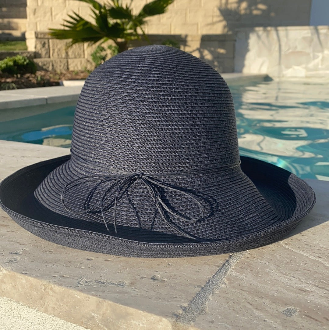 Byron - Navy 100% Straw Hat – Banjo Swagger
